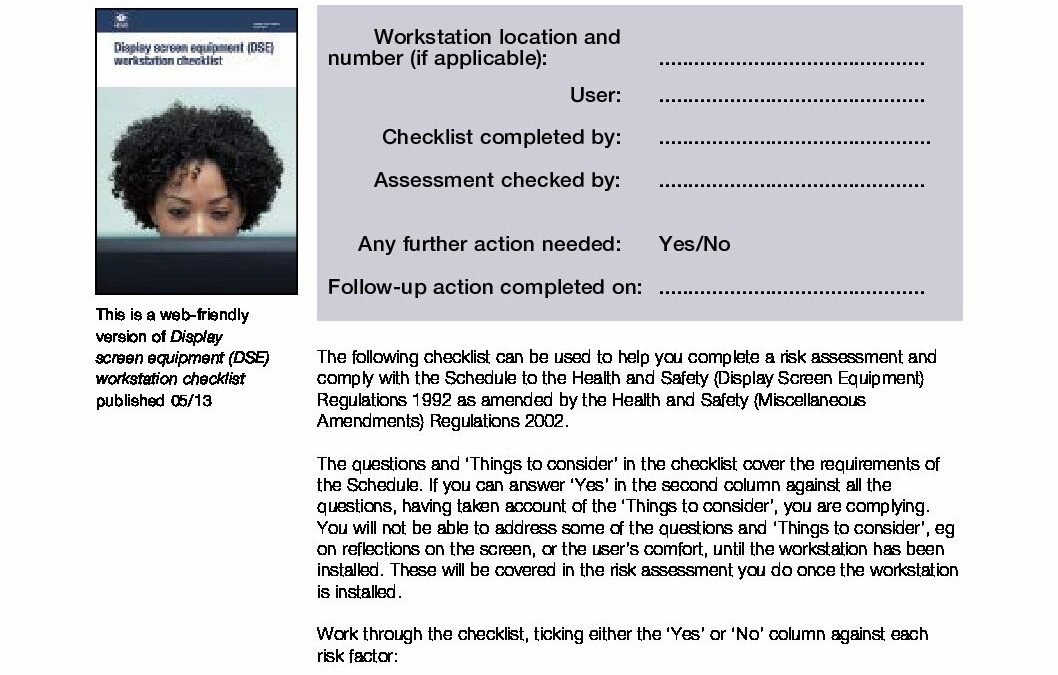 DSE Checklist | Compliance Standard Group
