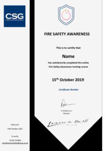 Fire Safety Awareness CSG - Draft - Compliance Standard Group