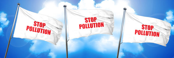 stop pollution, 3D rendering, triple flags - Compliance Standard Group